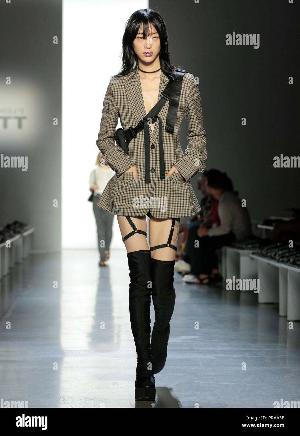 NEW YORK, NY - September 06, 2018: Sora Choi walks the runway during ...