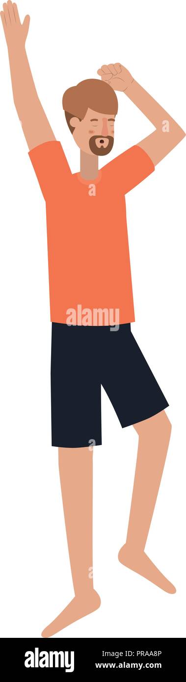 young man with sleeping pose avatar character Stock Vector Image & Art ...
