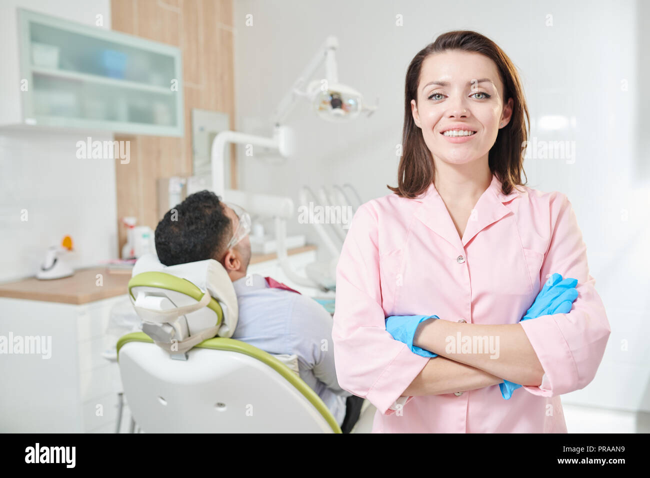 Female Dentist Posing Stock Photo - Alamy