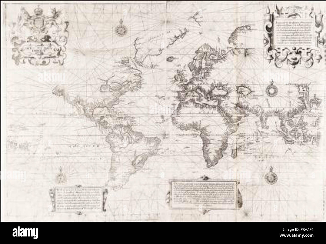 Map Of The World On Mercators Projection High Resolution Stock ...