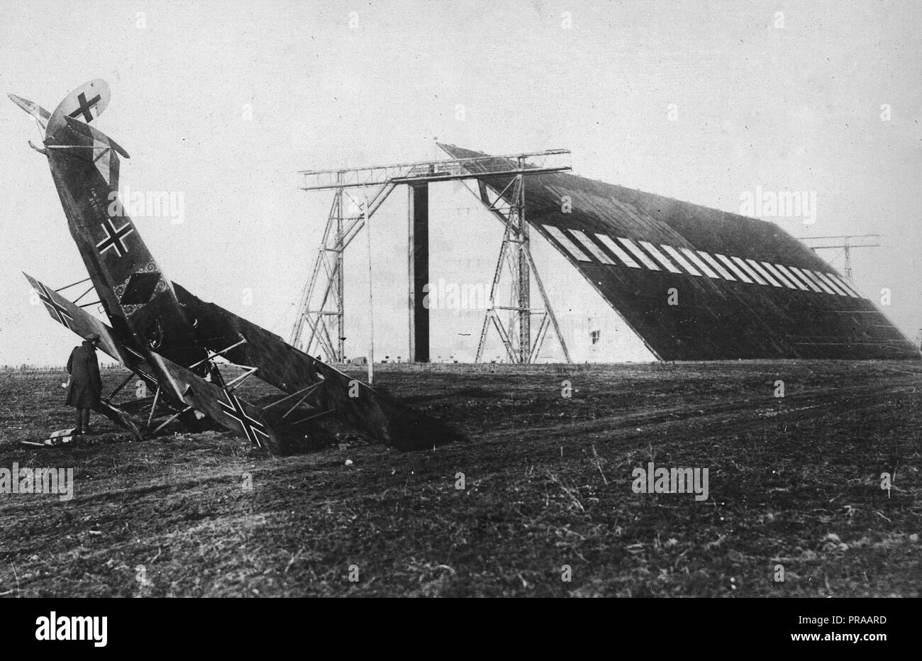 1/7/1919 - German plane falls. Fokker D-7. A German fighting airplane ...
