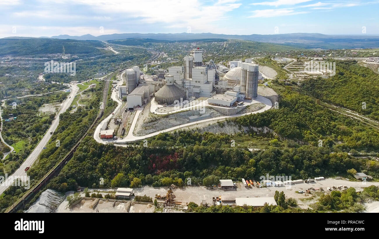 Factory for the production and preparation of building cement. Cement ...