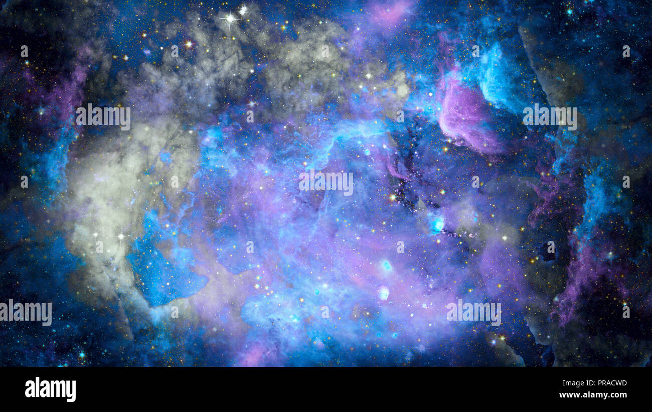 Nebula and galaxy in space. Science art. Elements of this image ...