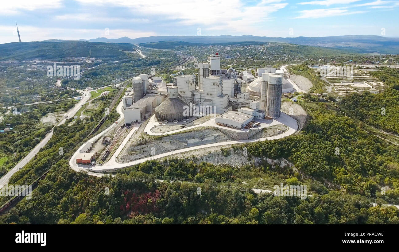 Factory for the production and preparation of building cement. Cement ...