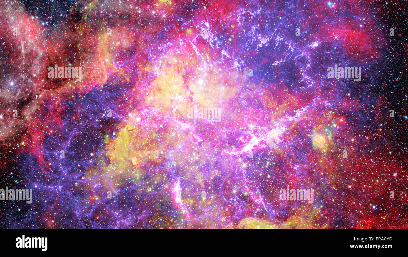 Supernova explosion with glowing nebula in the background. Elements of ...