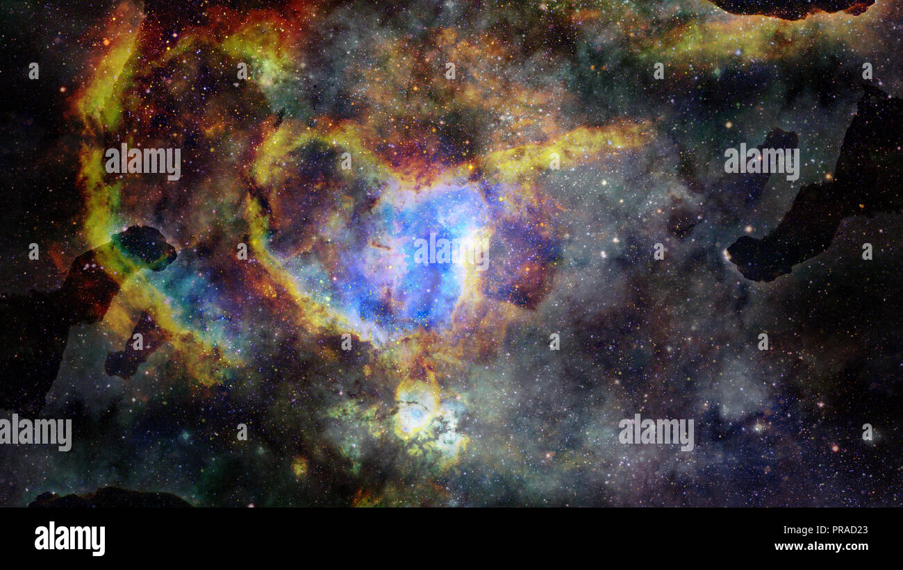 Starry deep outer space - nebula and galaxy. Elements of this image ...