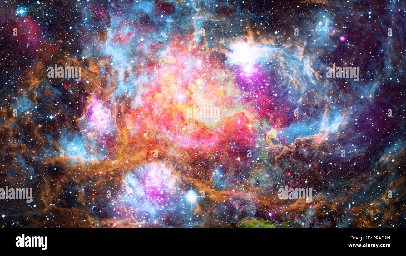 Small part of an infinite star field of space in the Universe. Elements ...