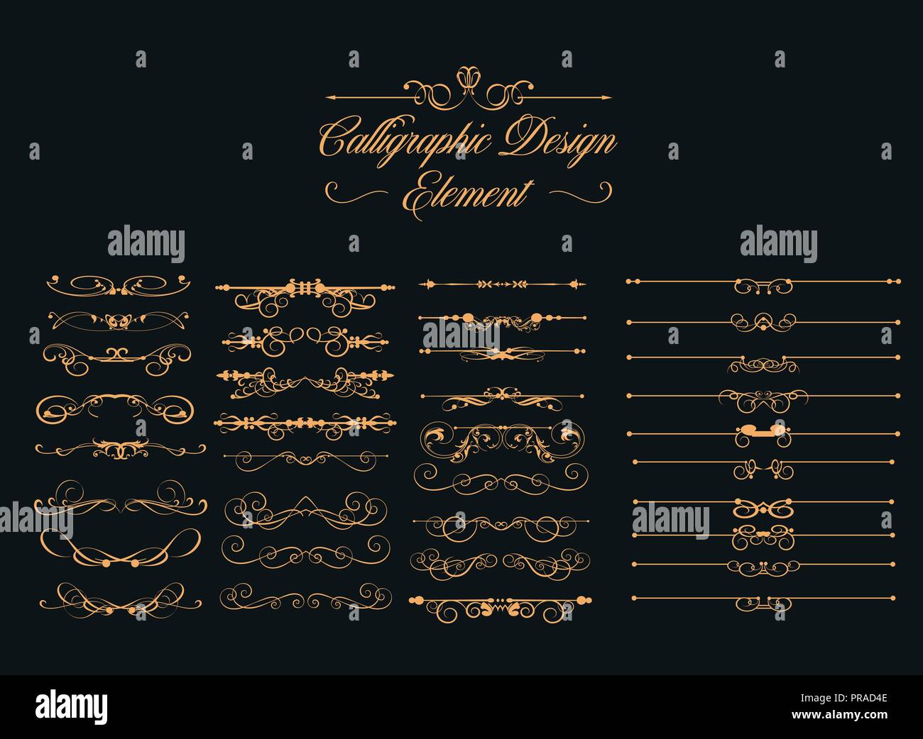 calligraphic design elements Stock Vector Image & Art - Alamy
