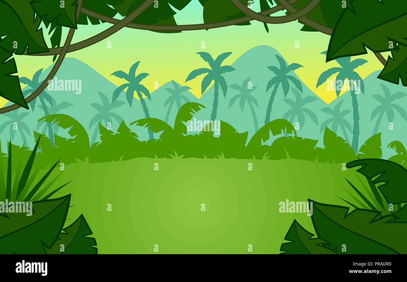 open jungle illustration Stock Vector Image & Art - Alamy