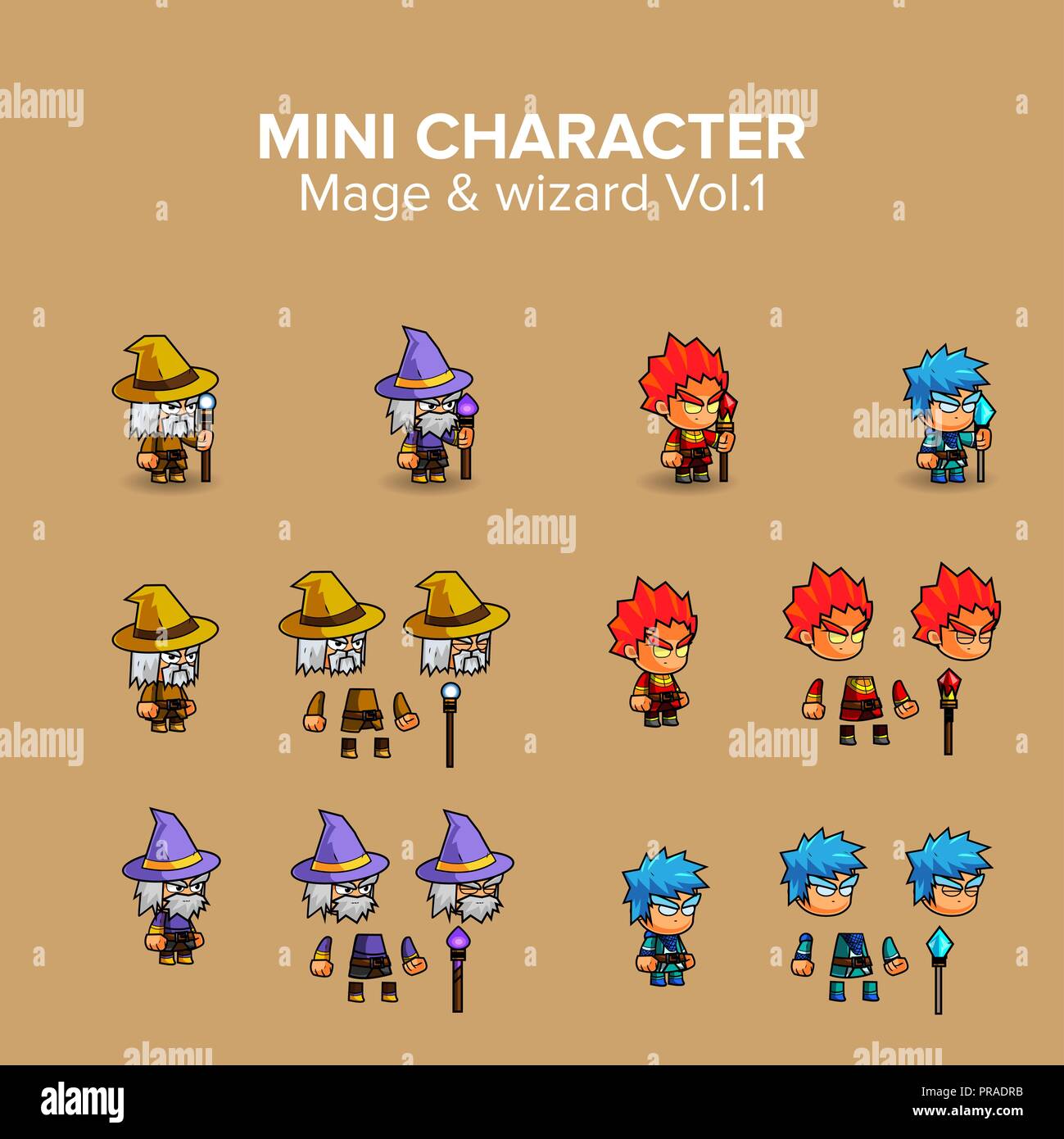 Mini Character magical kit Stock Vector Image & Art - Alamy