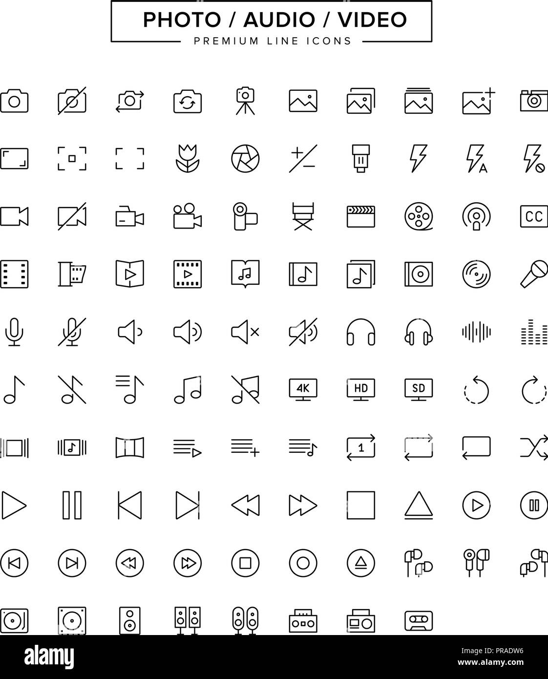 Video ui music player Black and White Stock Photos & Images - Alamy