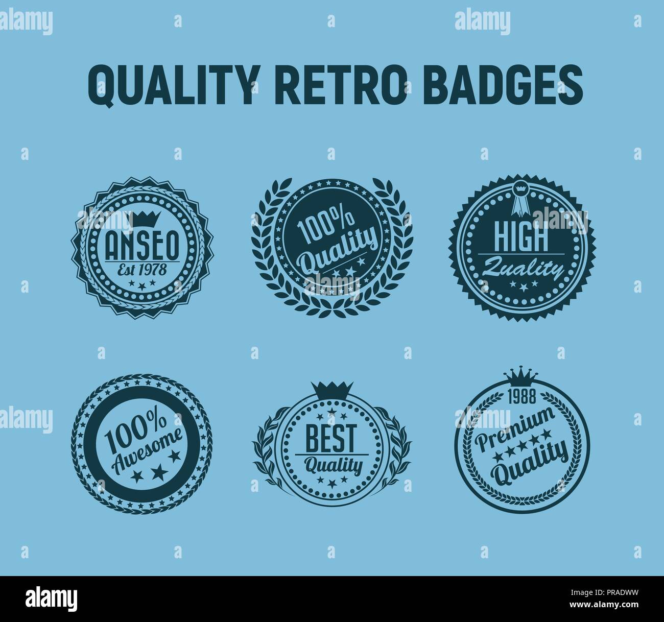Retro badges hi-res stock photography and images - Alamy