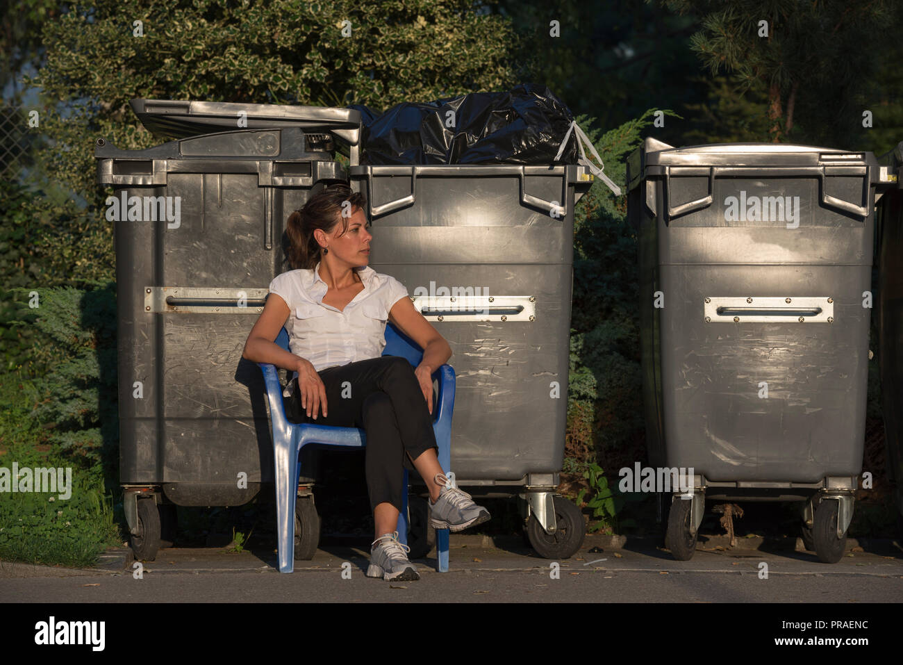 Resting against chair hi-res stock photography and images - Alamy