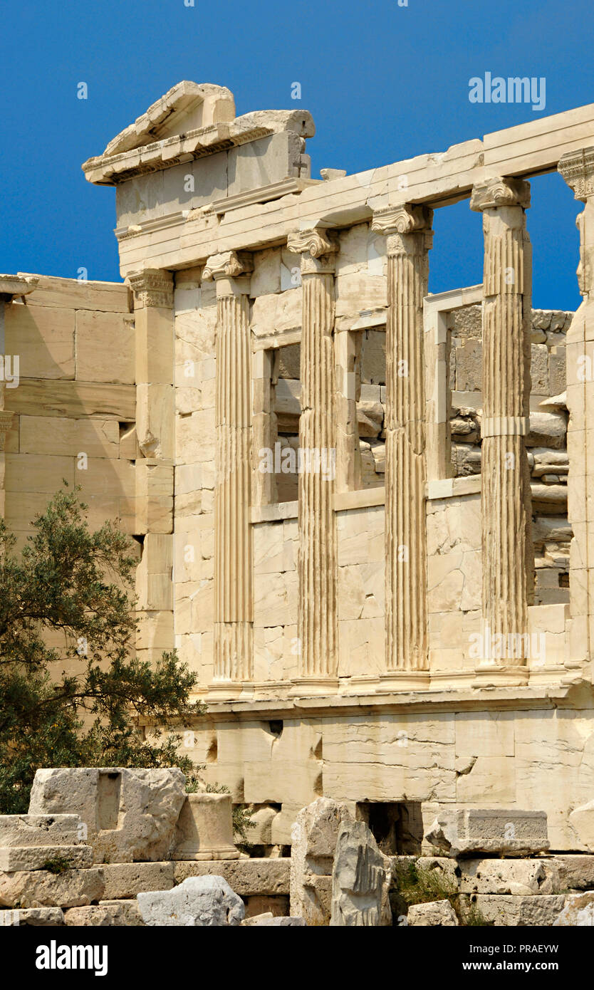 Greece. Athens. Acropolis. Erechtheion. Ionic temple which was built in ...