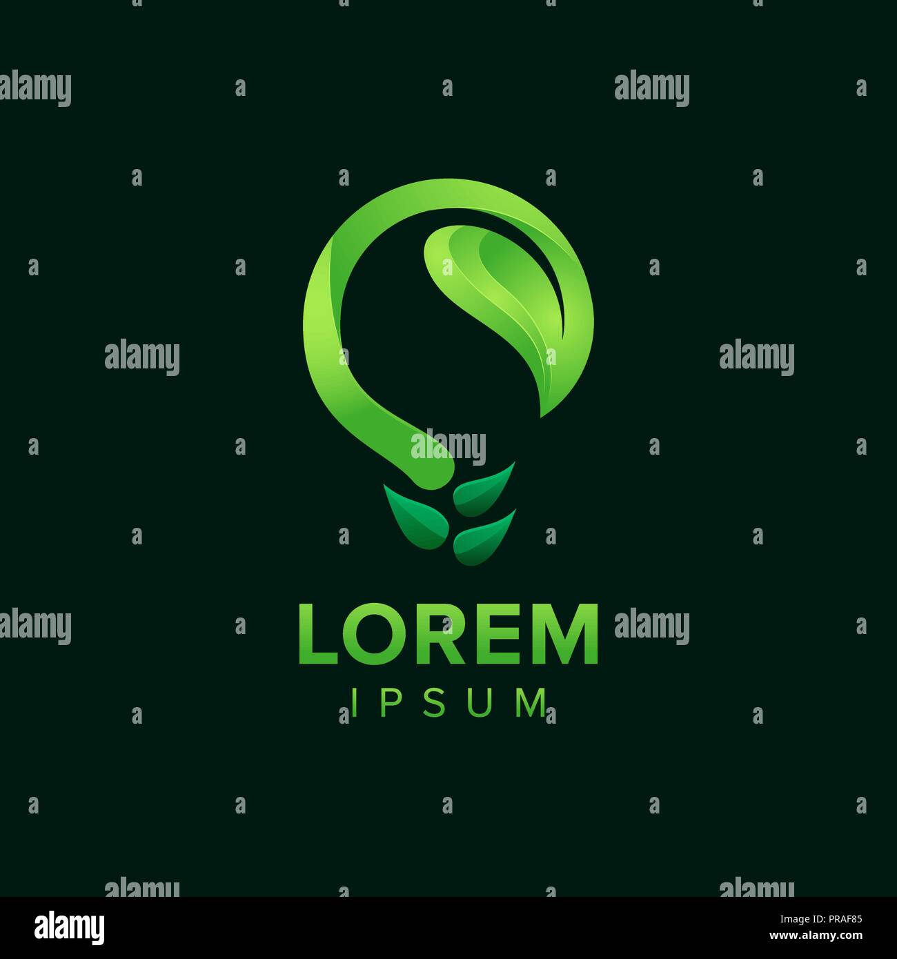 Modern bulb logo hi-res stock photography and images - Alamy