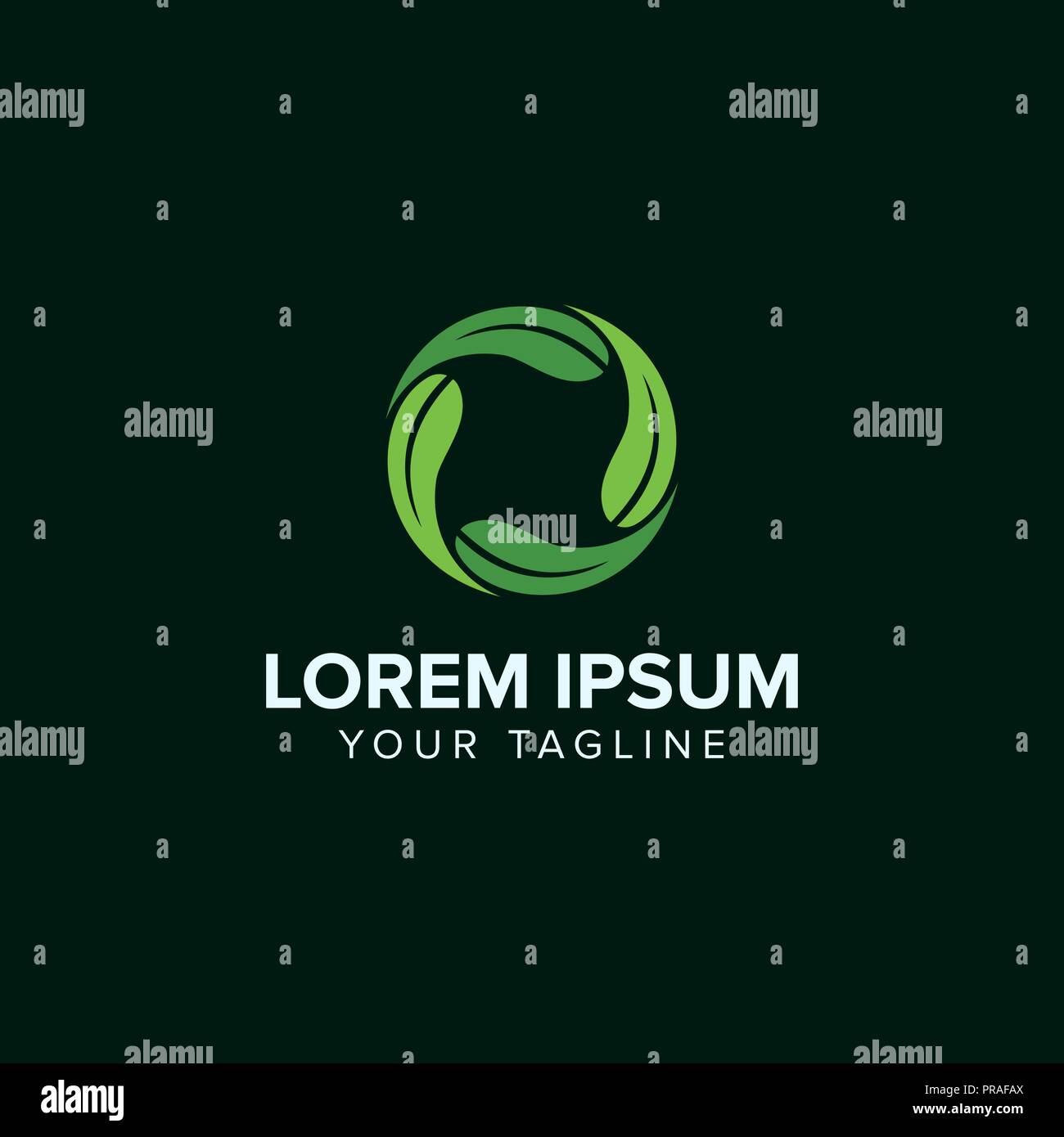 Creative circle leaf Logo Design Concept. Logo Template Stock Vector ...