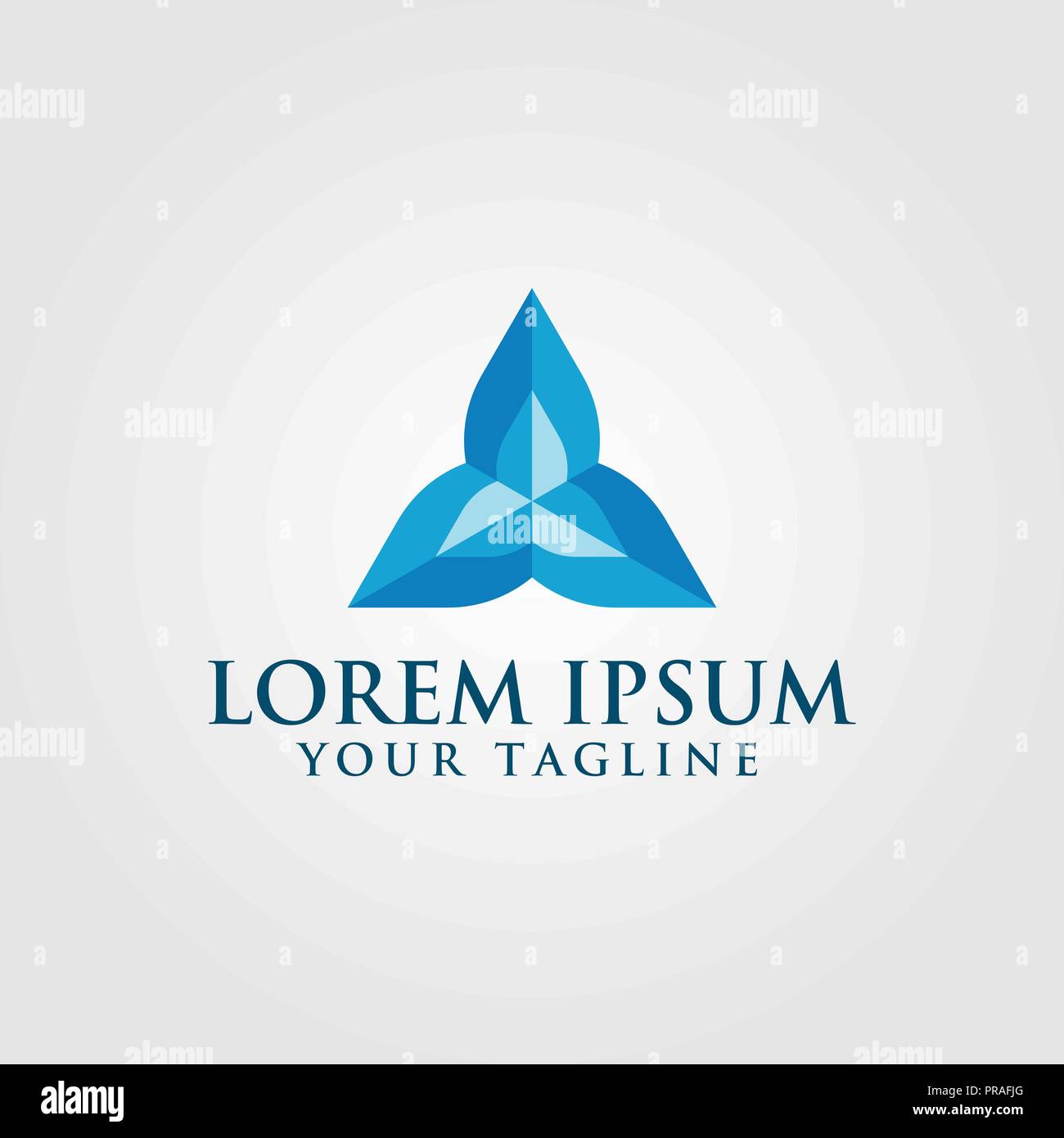 Creative Blue Diamond triangle Logo concept design with triangle shapes ...