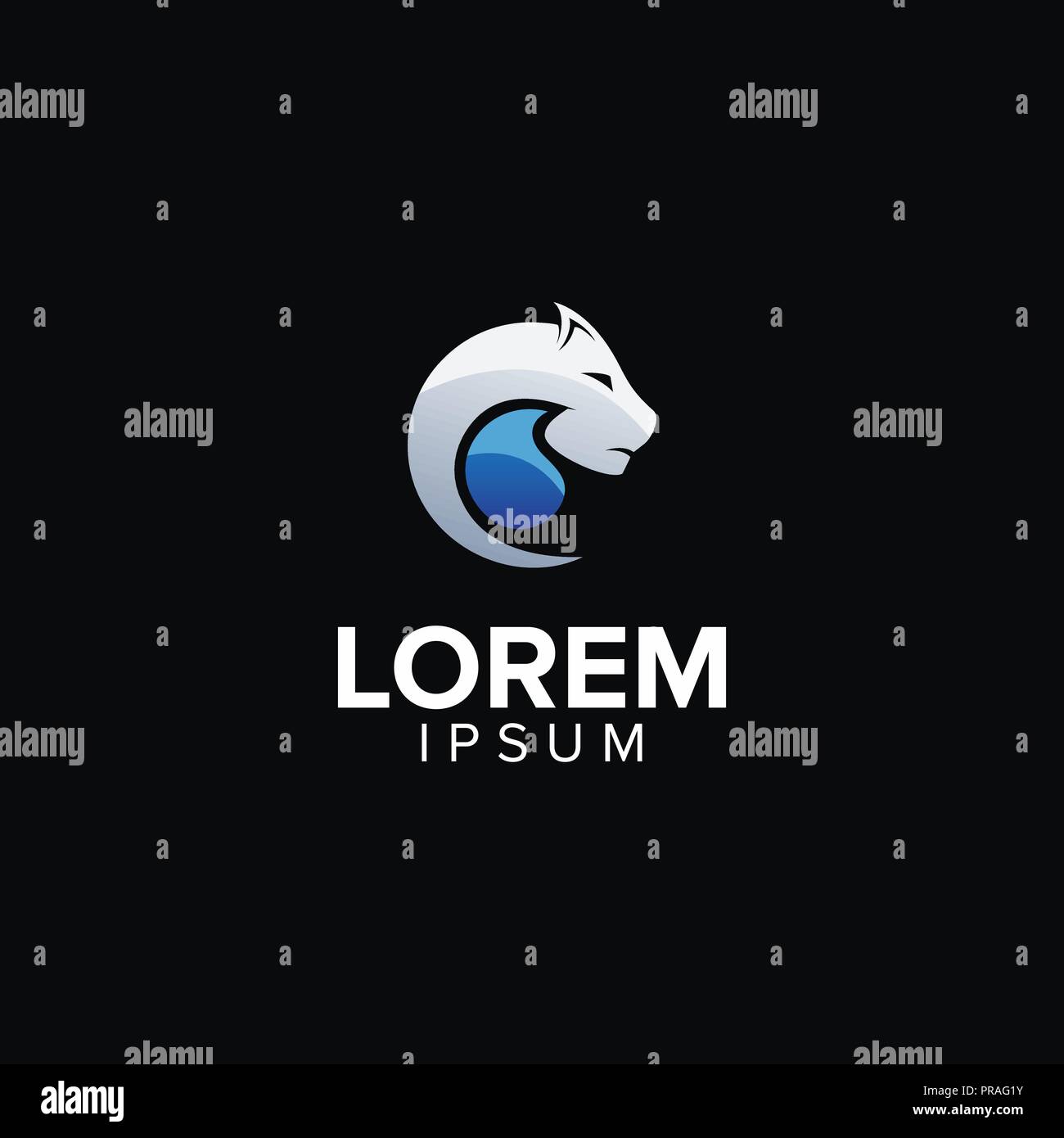 Creative beast animal Logo concept design templates Stock Vector Image ...