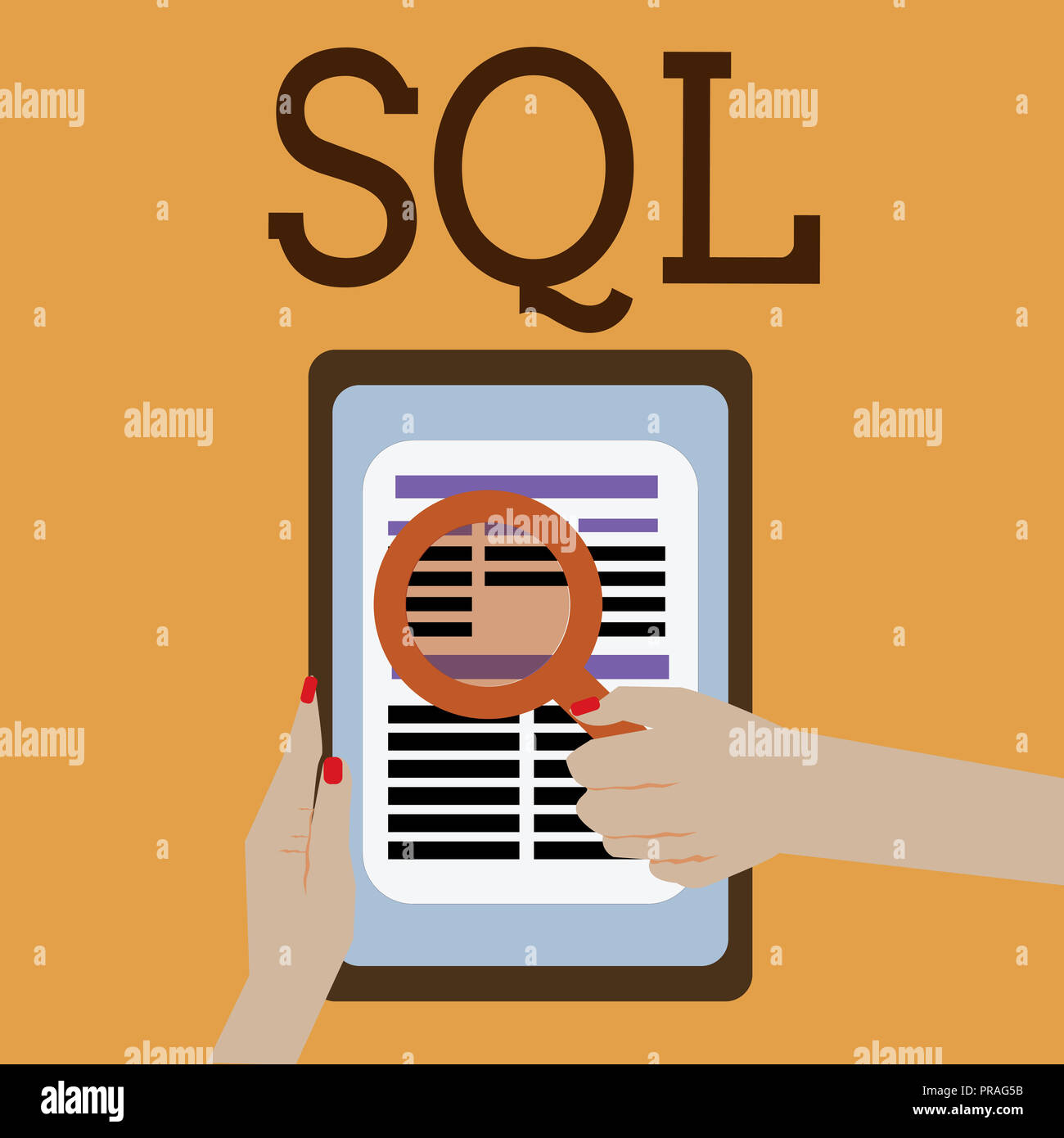 Word writing text Sql. Business concept for A standard computer language for relational database ...