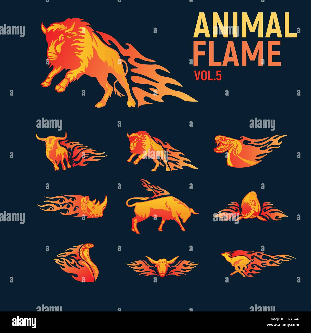 Flame wolf hi-res stock photography and images - Alamy
