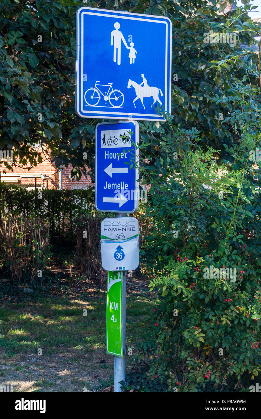 Former railway, now RAVeL 150 long-distance cycle path, Rochefort ...