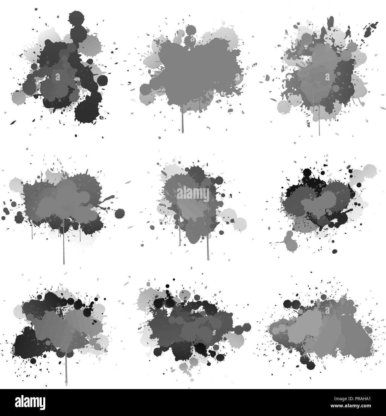 ink splashing element set Stock Vector Image & Art - Alamy