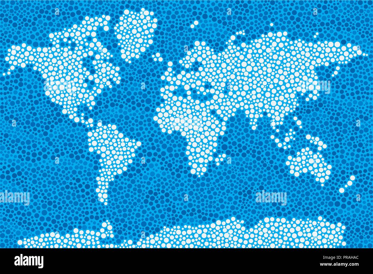 World Map with Dot Pattern Stock Vector Image & Art - Alamy
