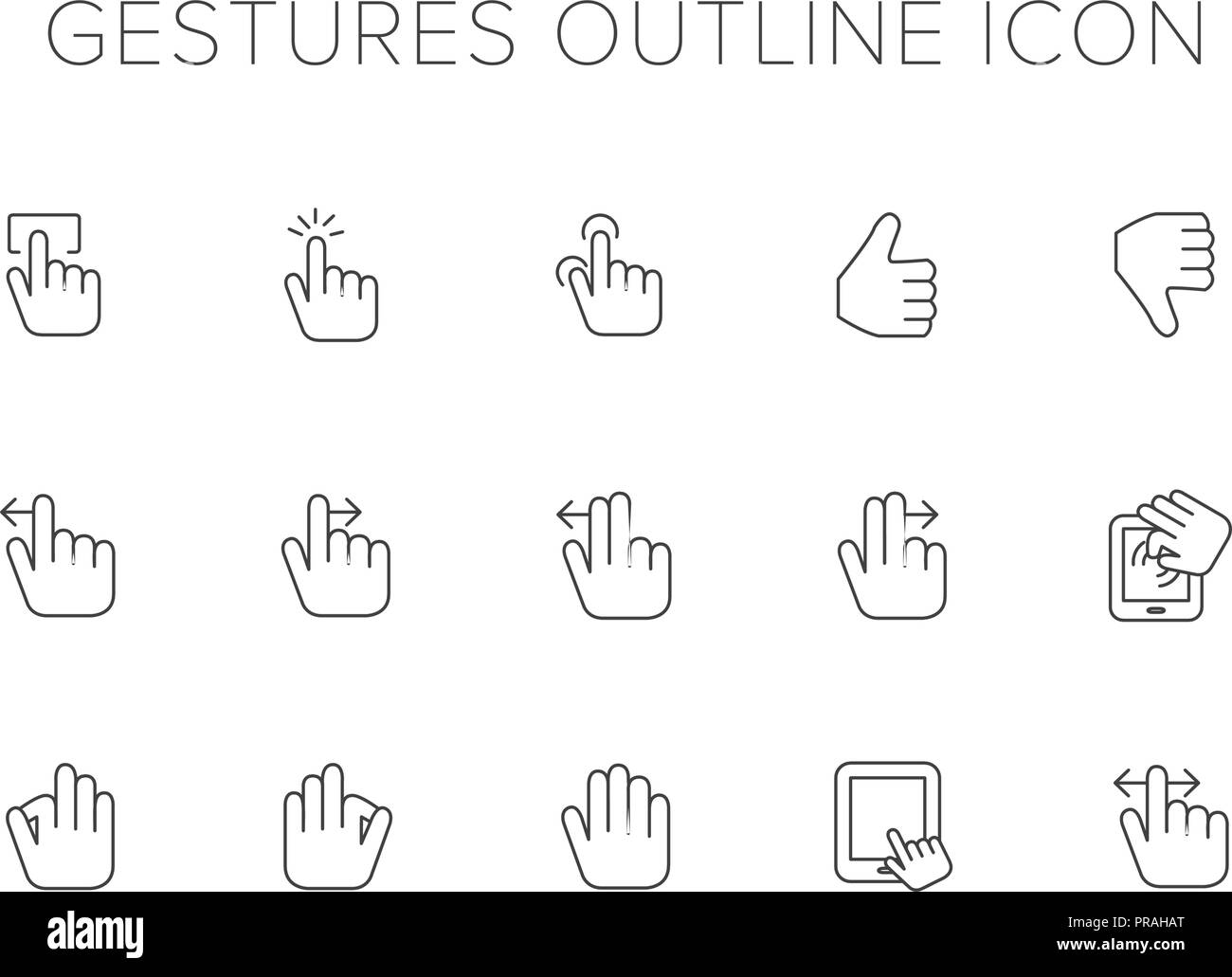 Hand Gestures Line Icon Set Stock Vector Image & Art - Alamy Hand Gestures Line Icon Set Stock Vector Image & Art - Alamy
