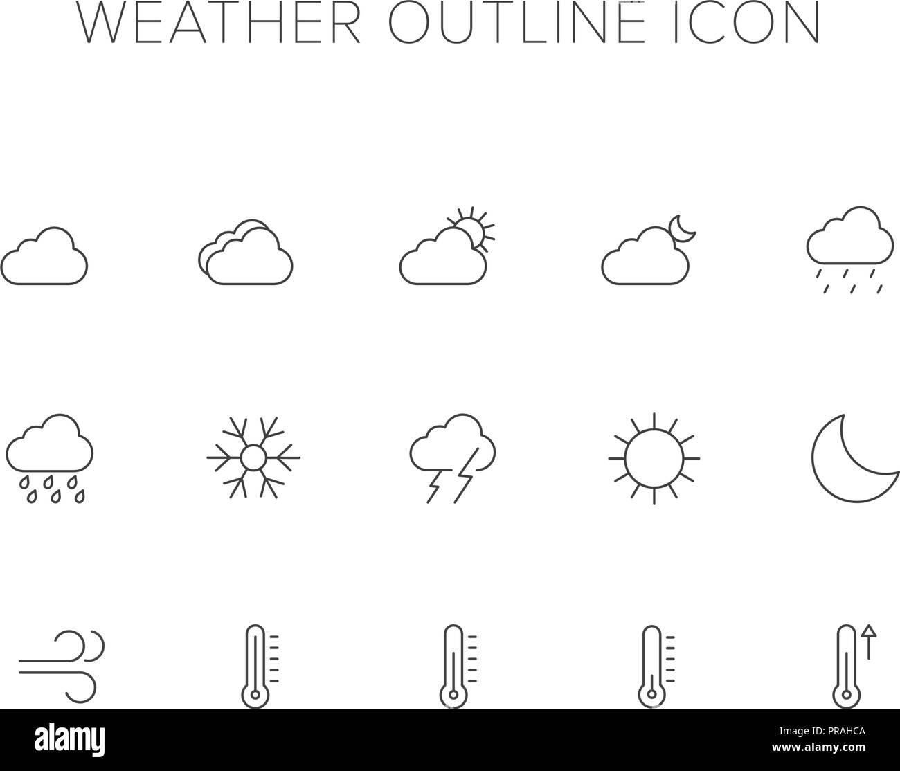 Weather Line Icon Set Stock Vector Image & Art - Alamy
