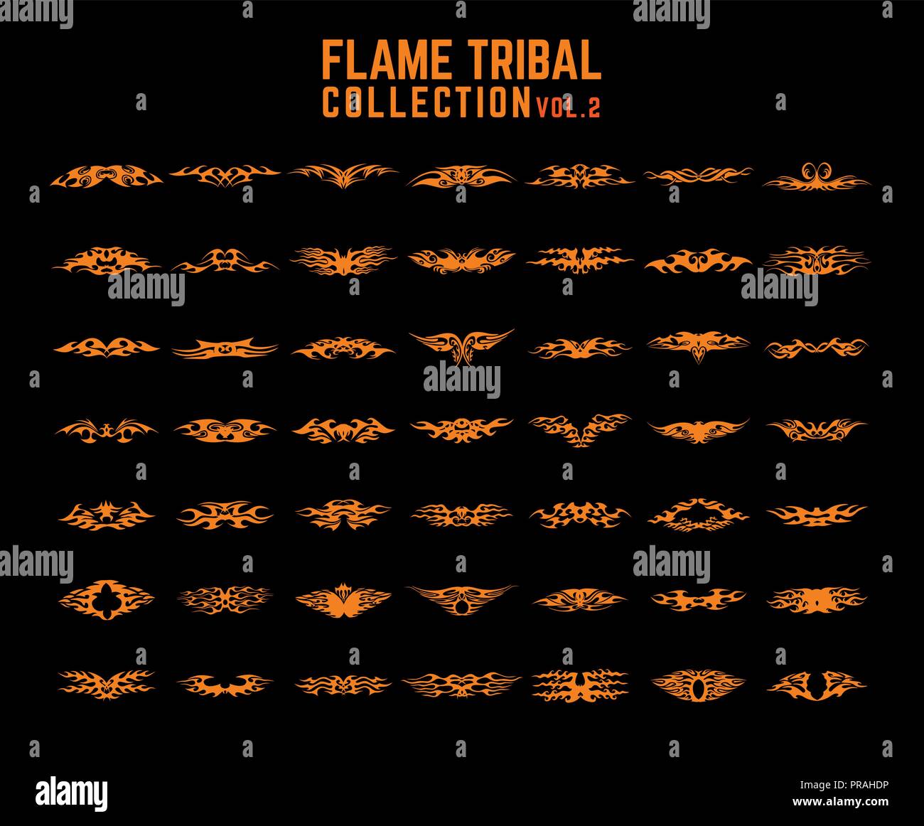 Tribal Flames collection set Stock Vector Image & Art - Alamy