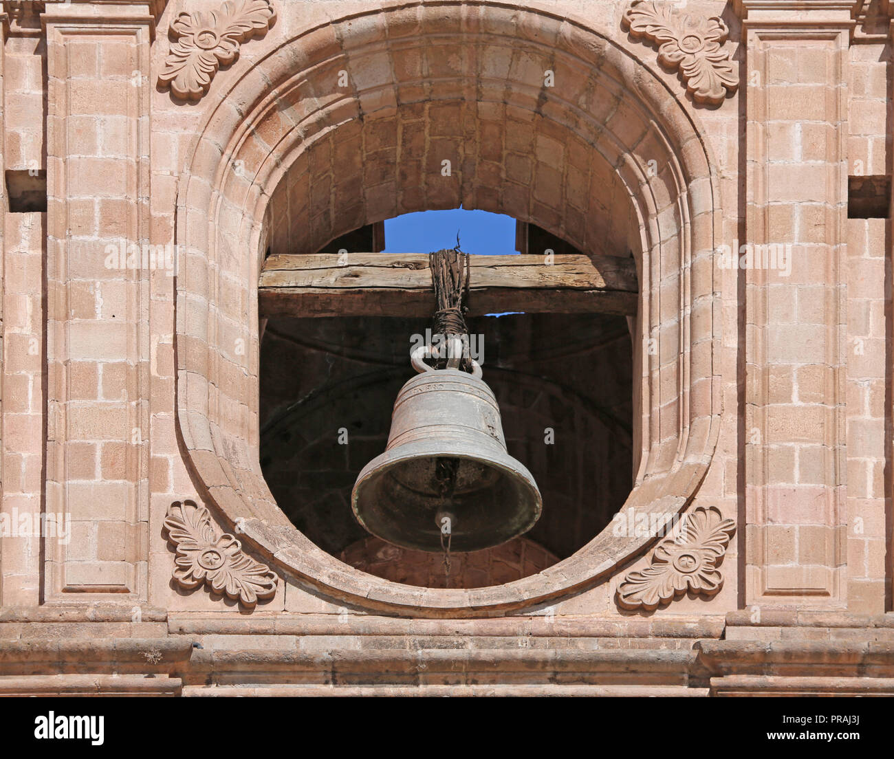 detail of one of two bell towers on Church of the Society of Jesus ...