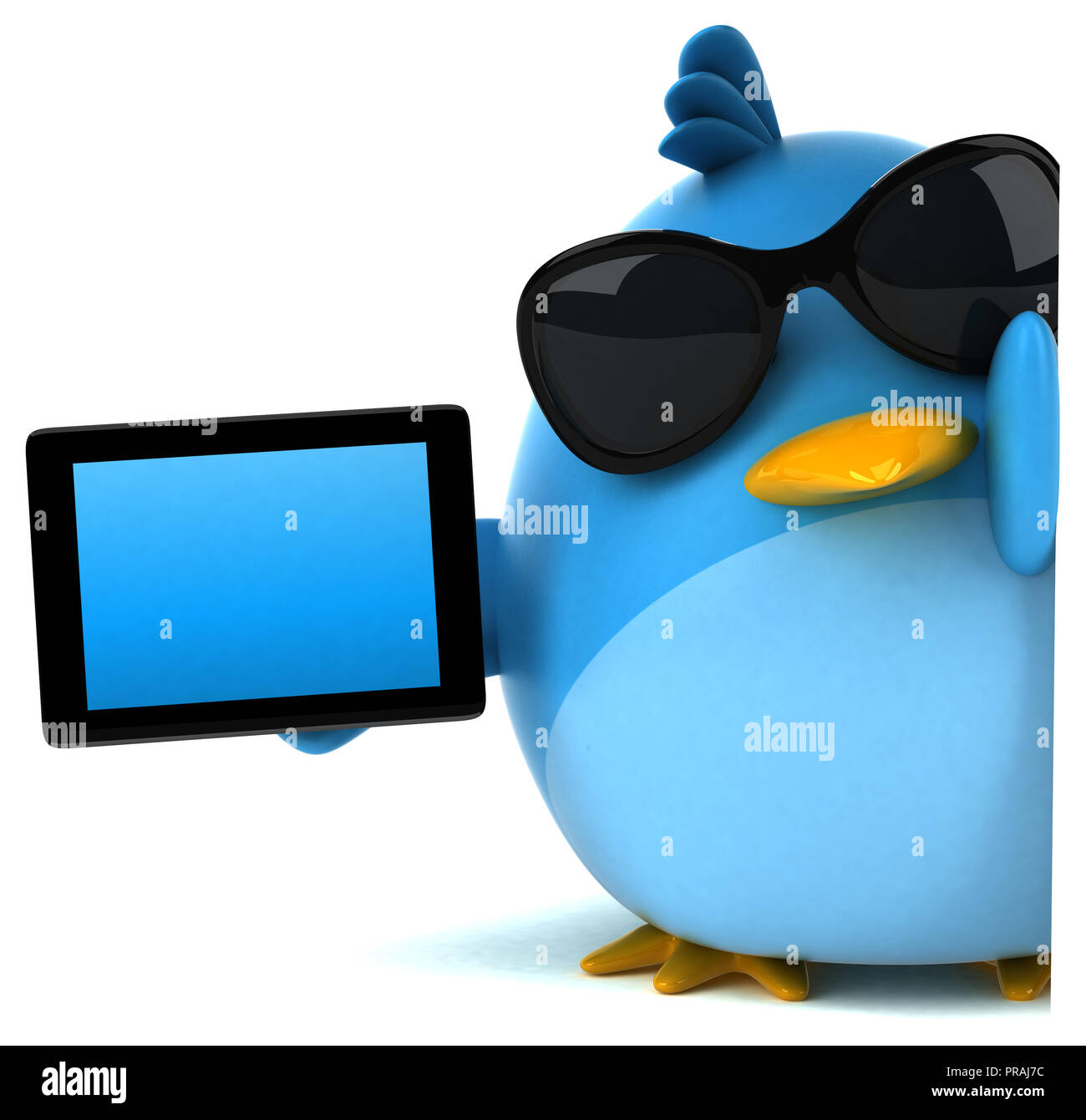 Blue bird - 3D Illustration Stock Photo - Alamy