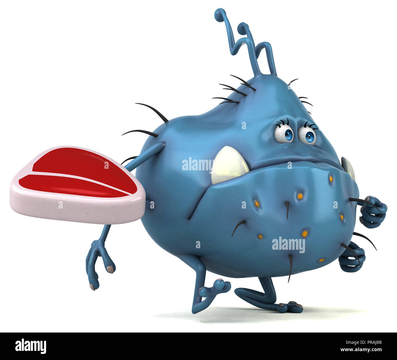 Fun germ - 3D Illustration Stock Photo - Alamy