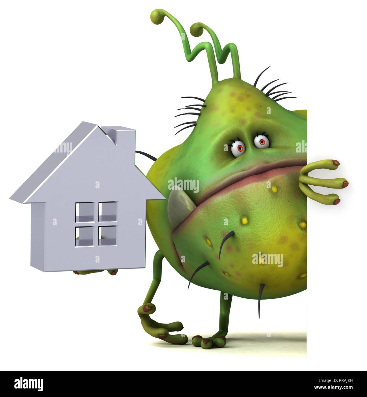Fun germ - 3D Illustration Stock Photo - Alamy