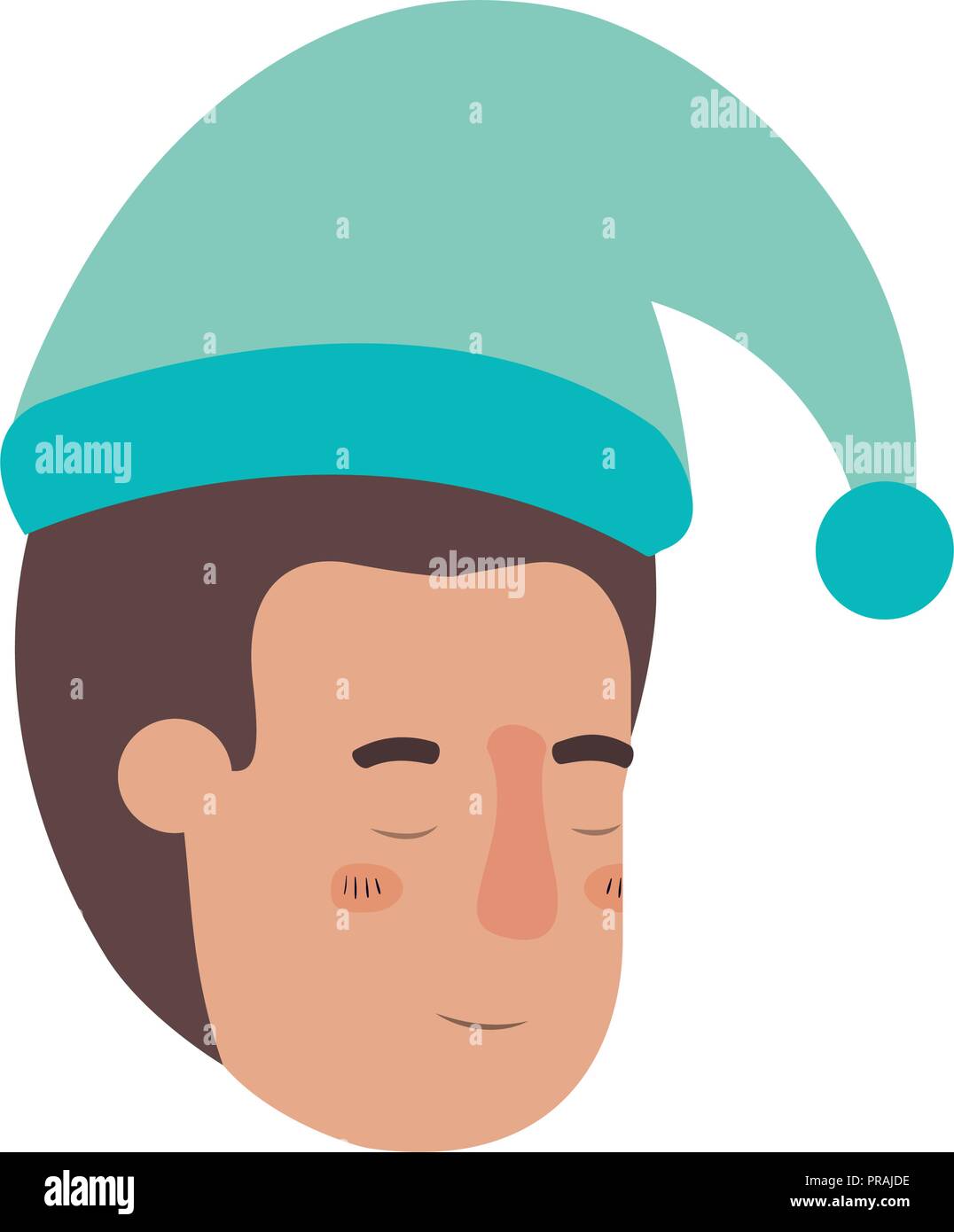 Sleeping man face profile Stock Vector Images - Alamy