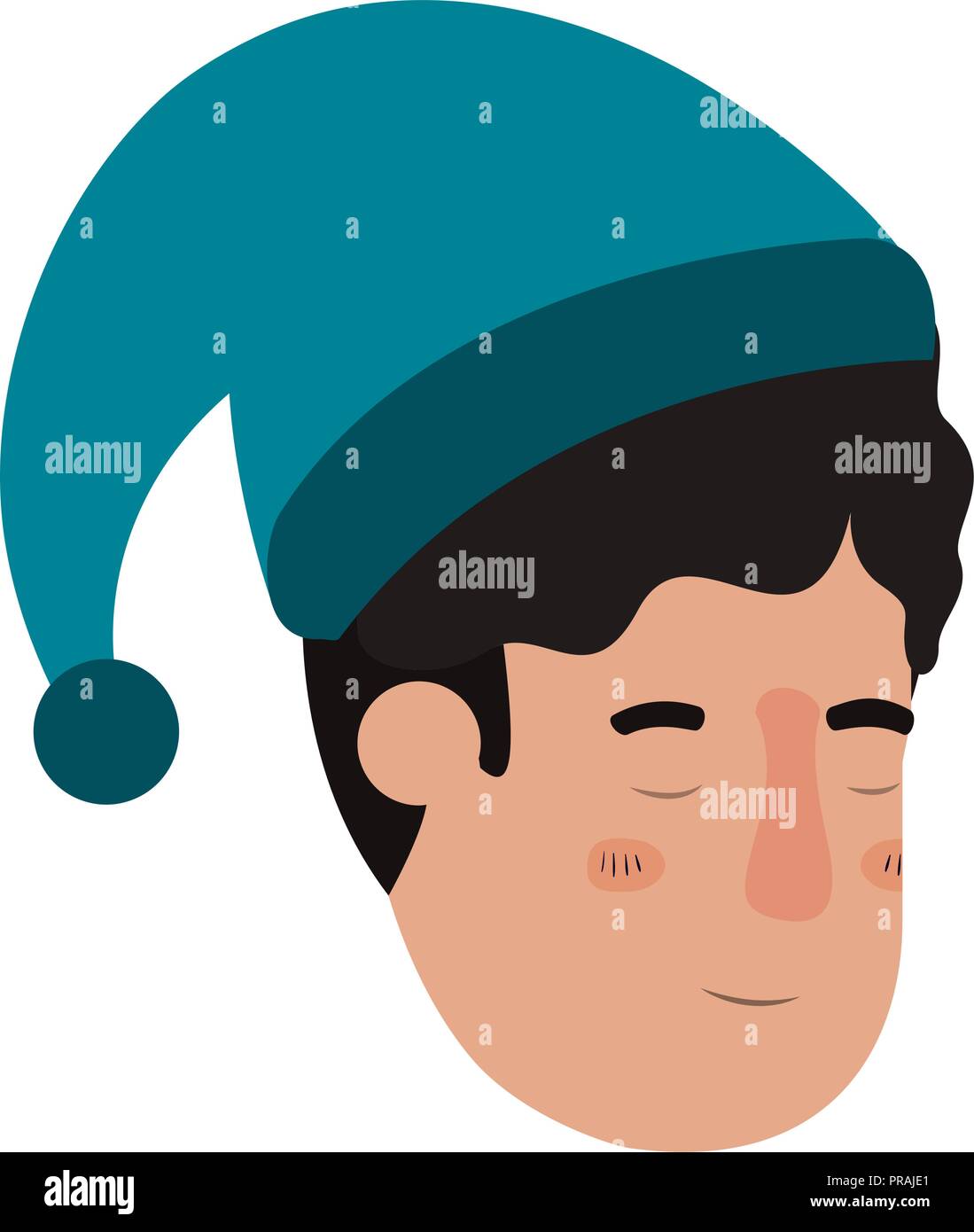 Sleeping man face profile Stock Vector Images - Alamy