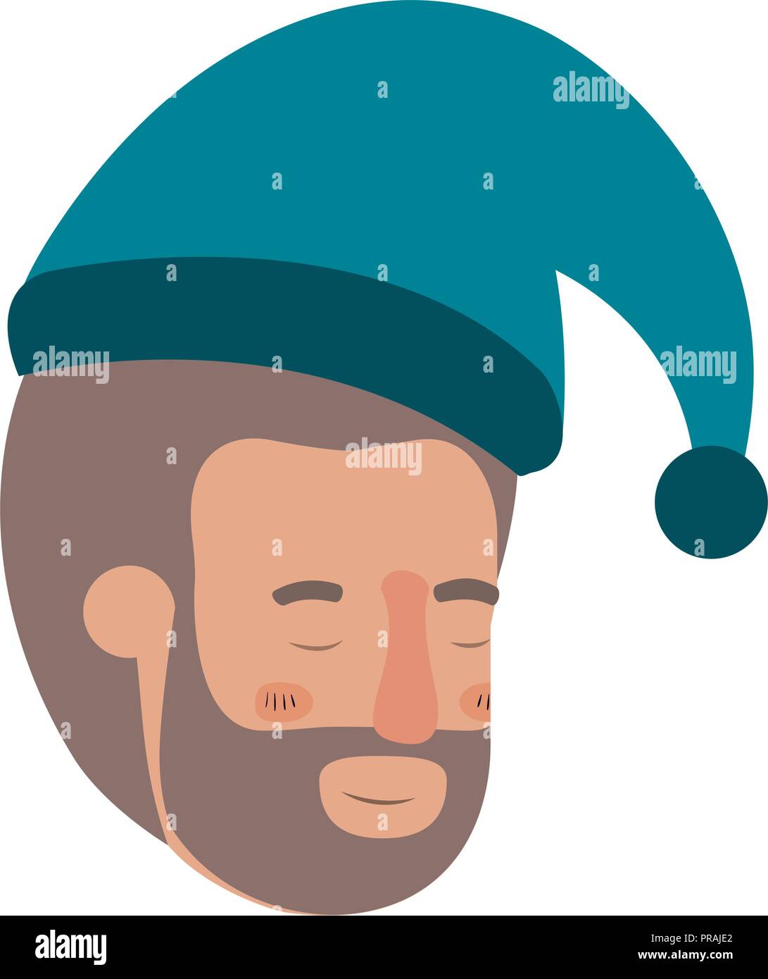 head of man sleeping avatar character Stock Vector Image & Art - Alamy