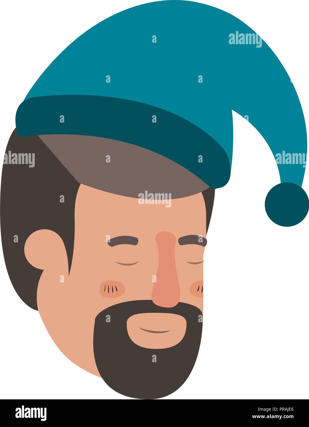 head of man sleeping avatar character Stock Vector Image & Art - Alamy