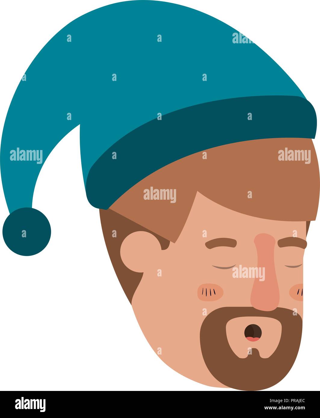 head of man sleeping avatar character Stock Vector Image & Art - Alamy