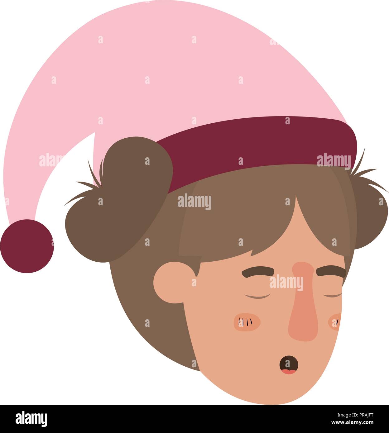 head of woman sleeping avatar character Stock Vector Image & Art - Alamy