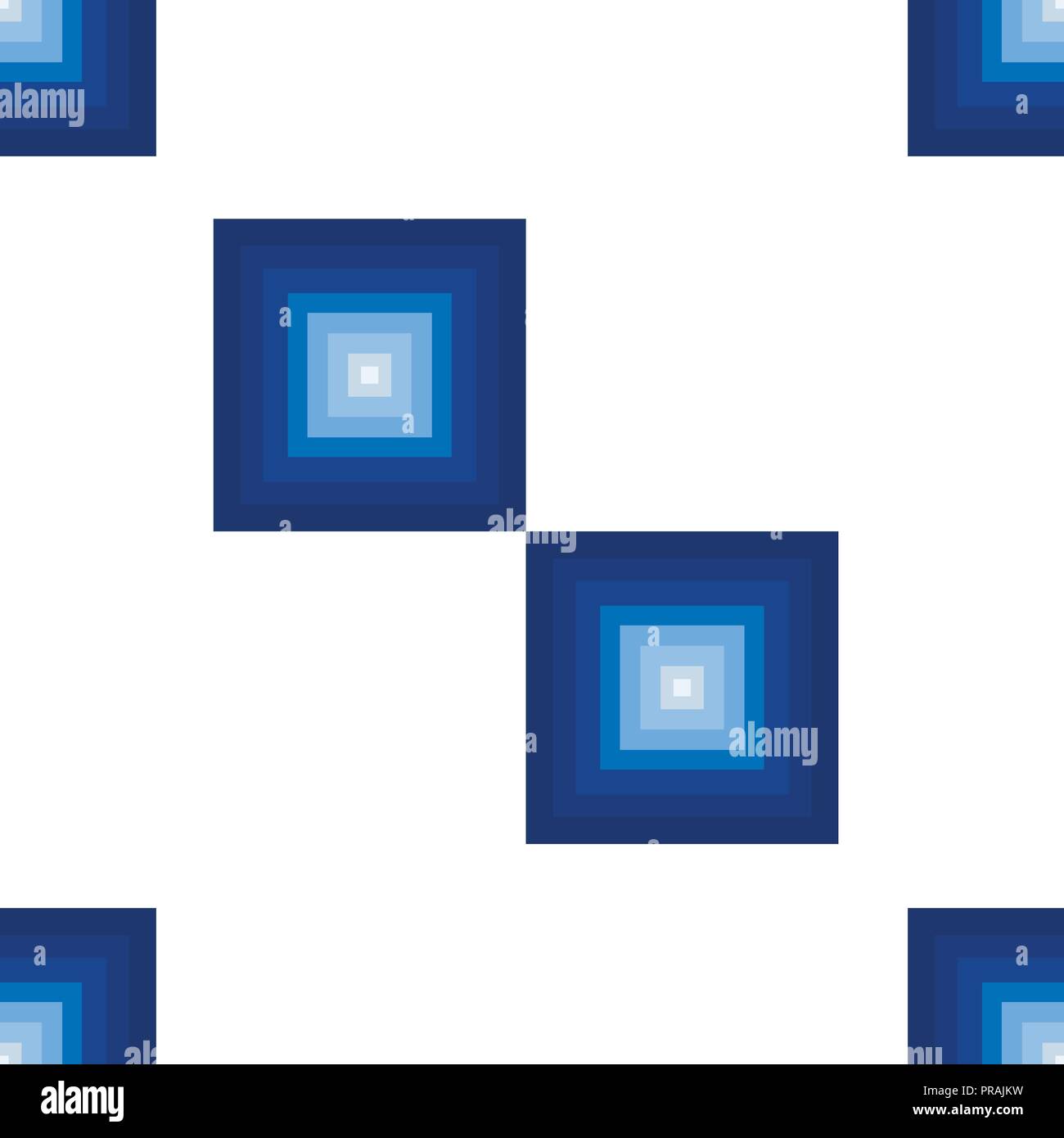 seamless pattern with blue squares vector - white background Stock ...