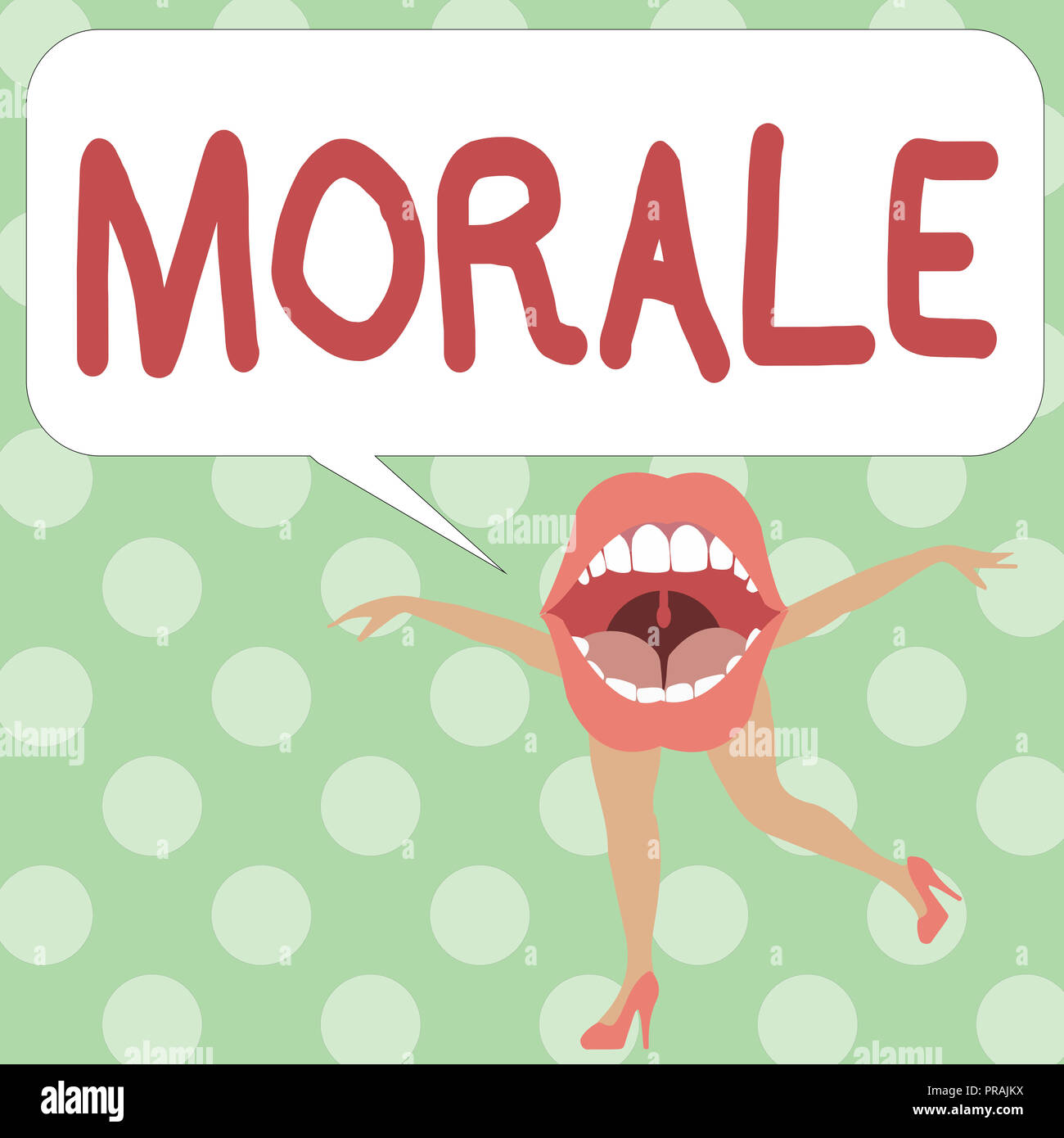Handwriting text writing Morale. Concept meaning enthusiasm and ...
