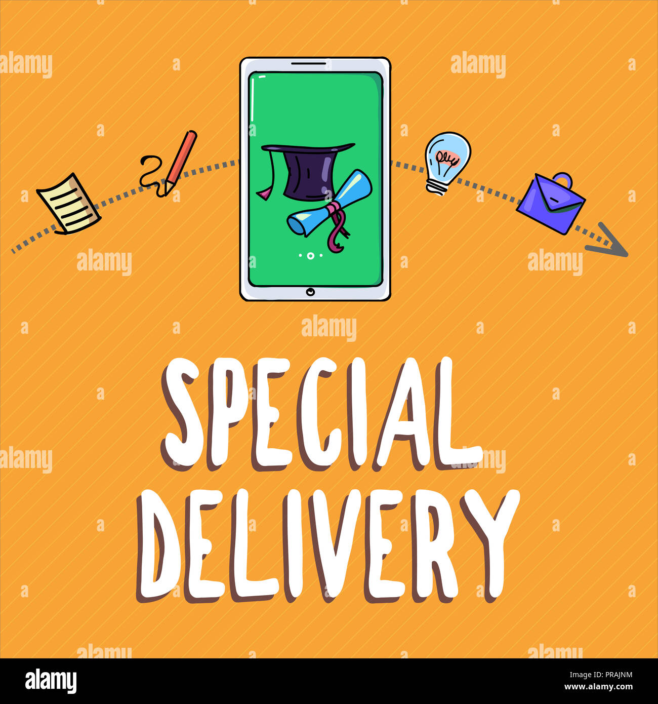 Handwriting text writing Special Delivery. Concept meaning getting ...