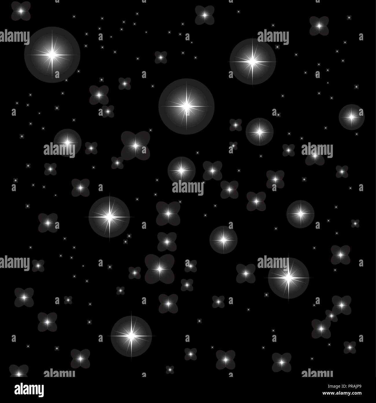 starlight on black background Stock Vector Image & Art - Alamy