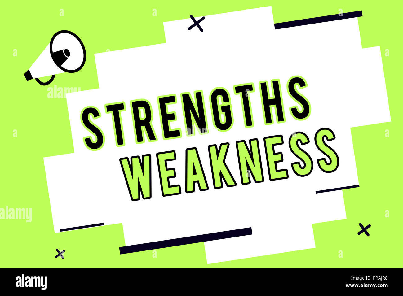 Word writing text Strengths Weakness. Business concept for Opportunity ...