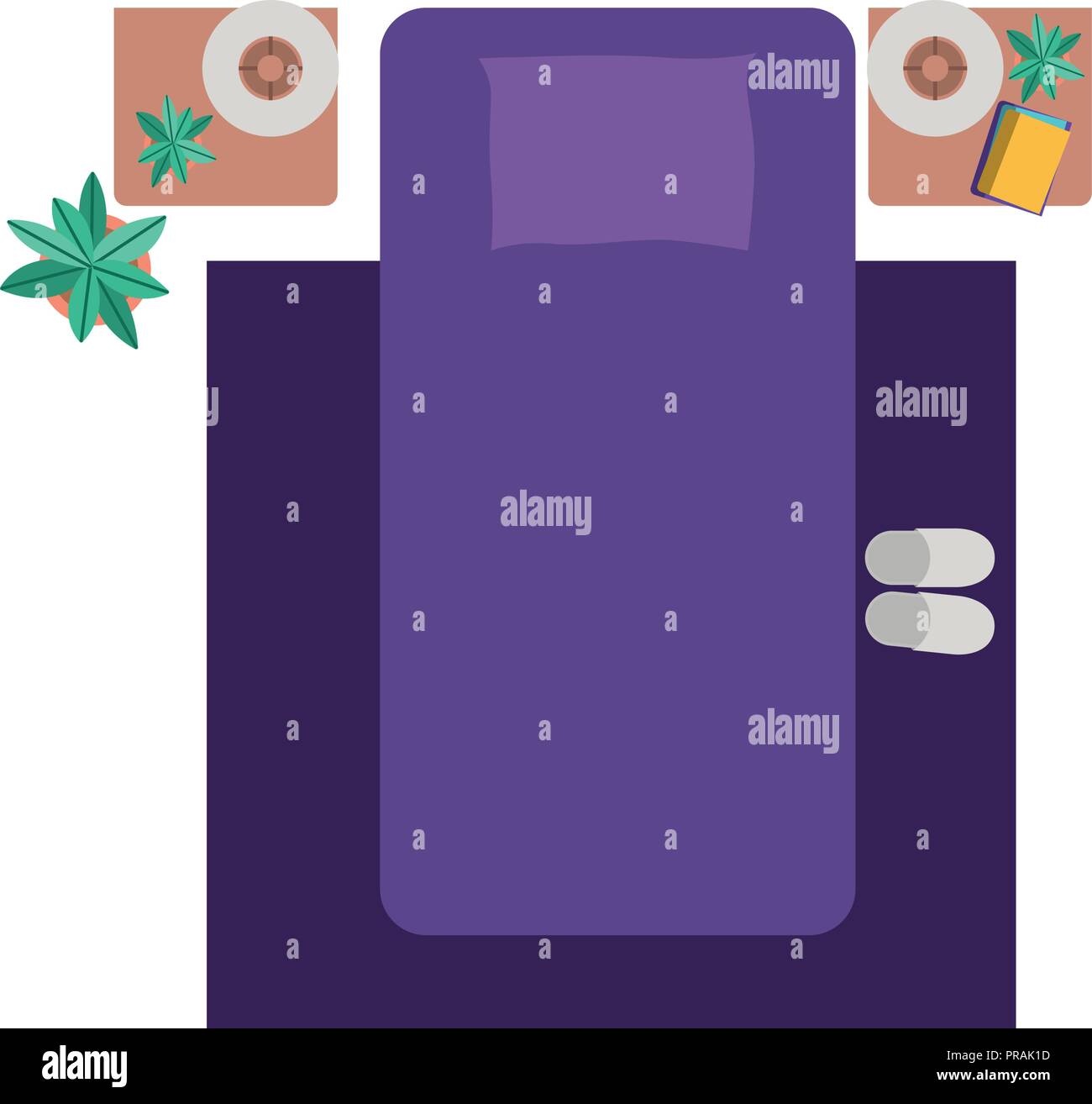 aerial view of room with bed isolated icon Stock Vector Image & Art - Alamy