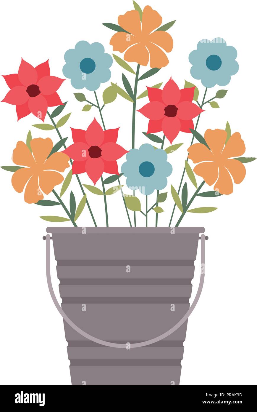 Rose Bucket Stock Vector Images - Alamy