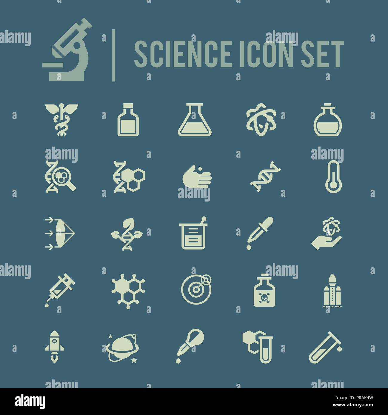 science Icon set Stock Vector Image & Art - Alamy