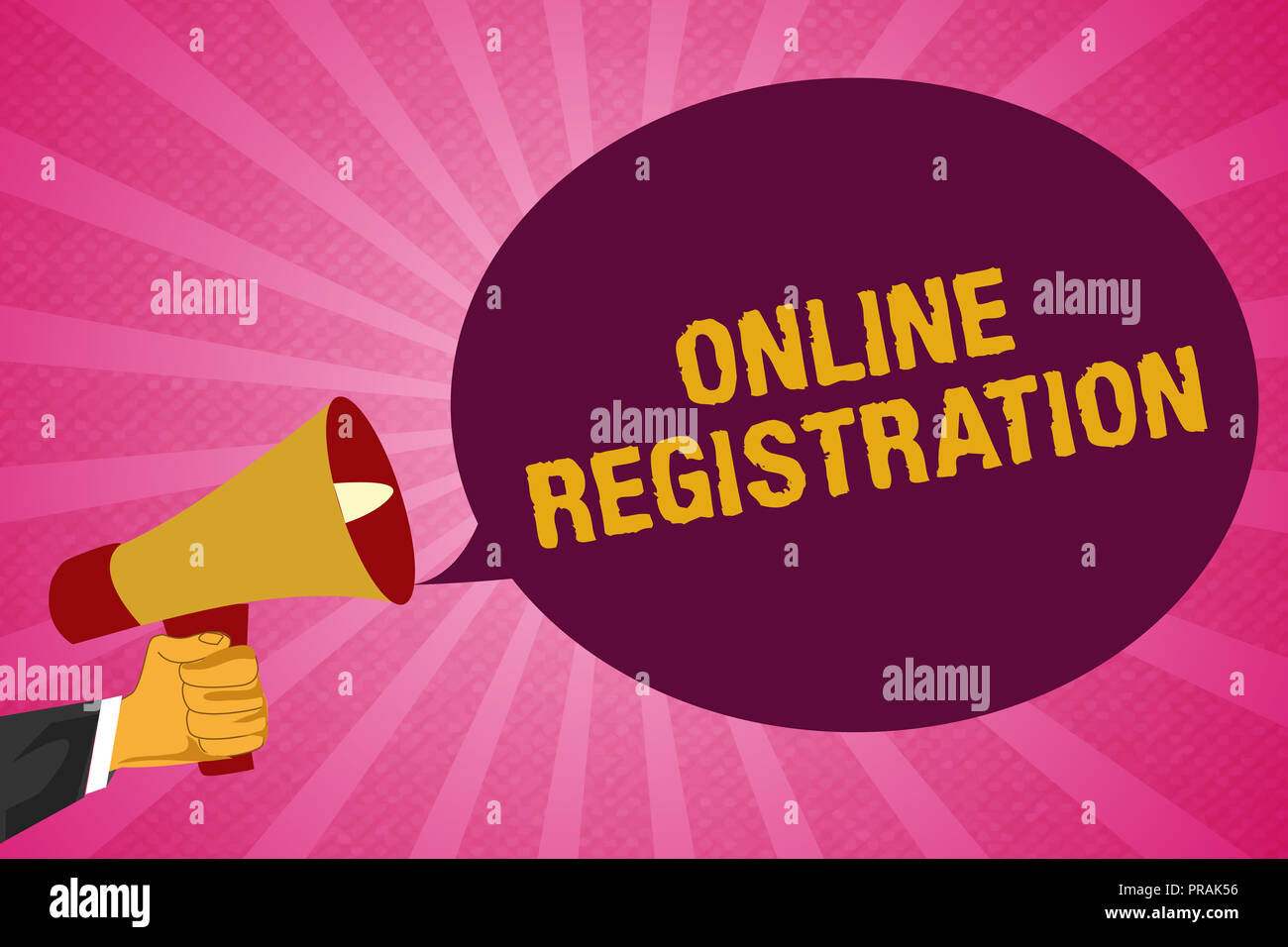 Writing note showing Online Registration. Business photo showcasing ...