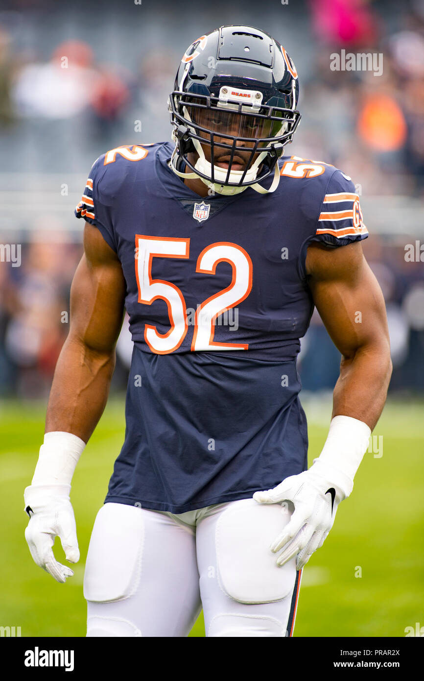Chicago, Illinois, USA. 30th Sep, 2018. - Bears #52 Khalil Mack warms ...